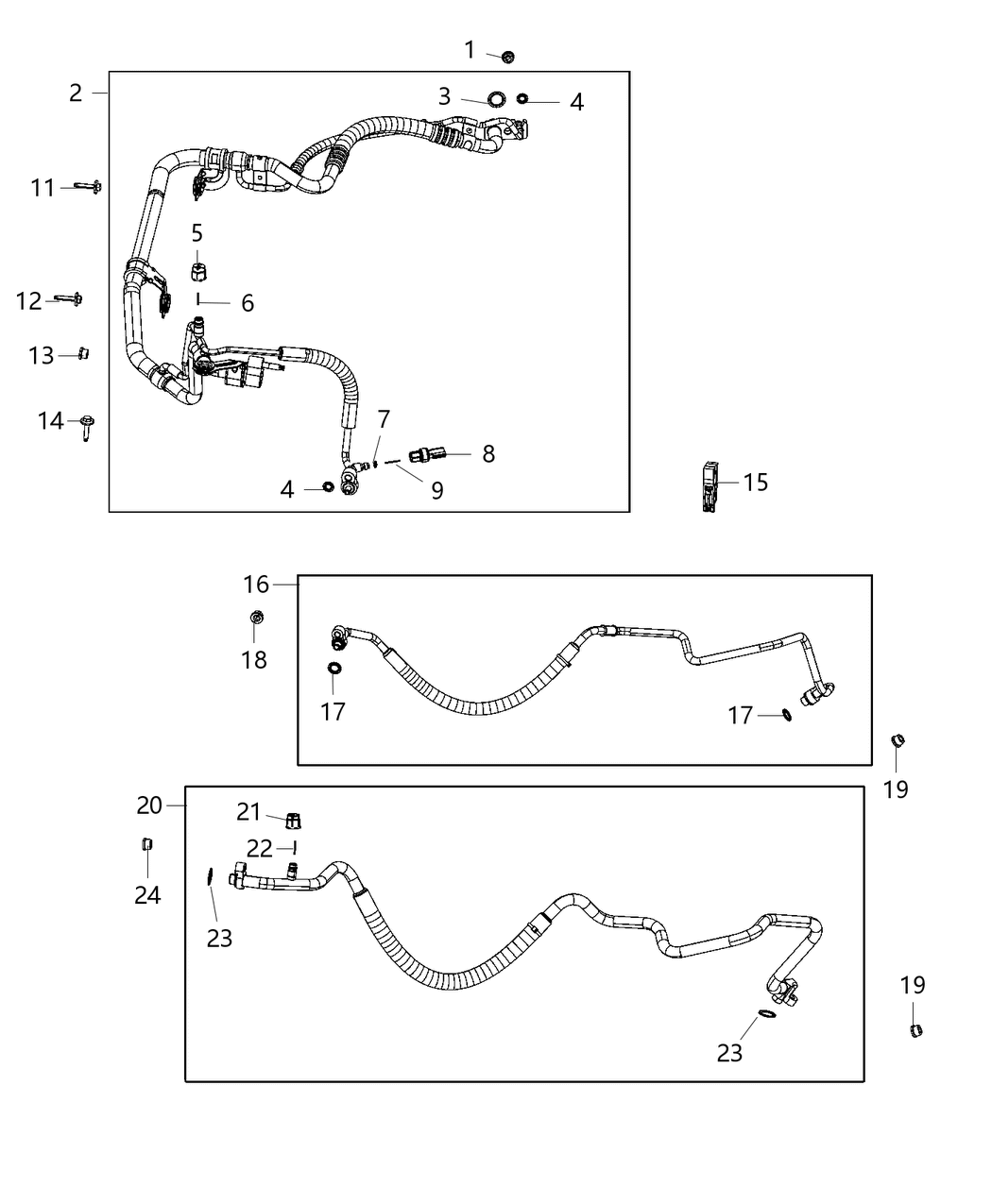 68277015AB - Genuine Mopar Line-A/C Discharge