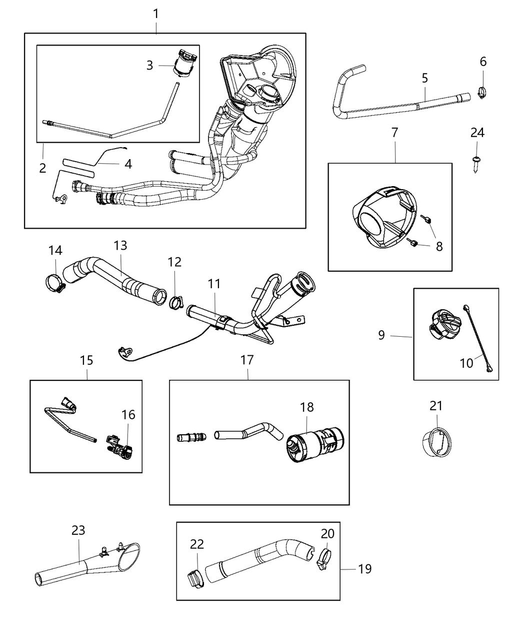 68322815AB - Genuine Mopar Tube-Fuel Vapor RECIRCULATION