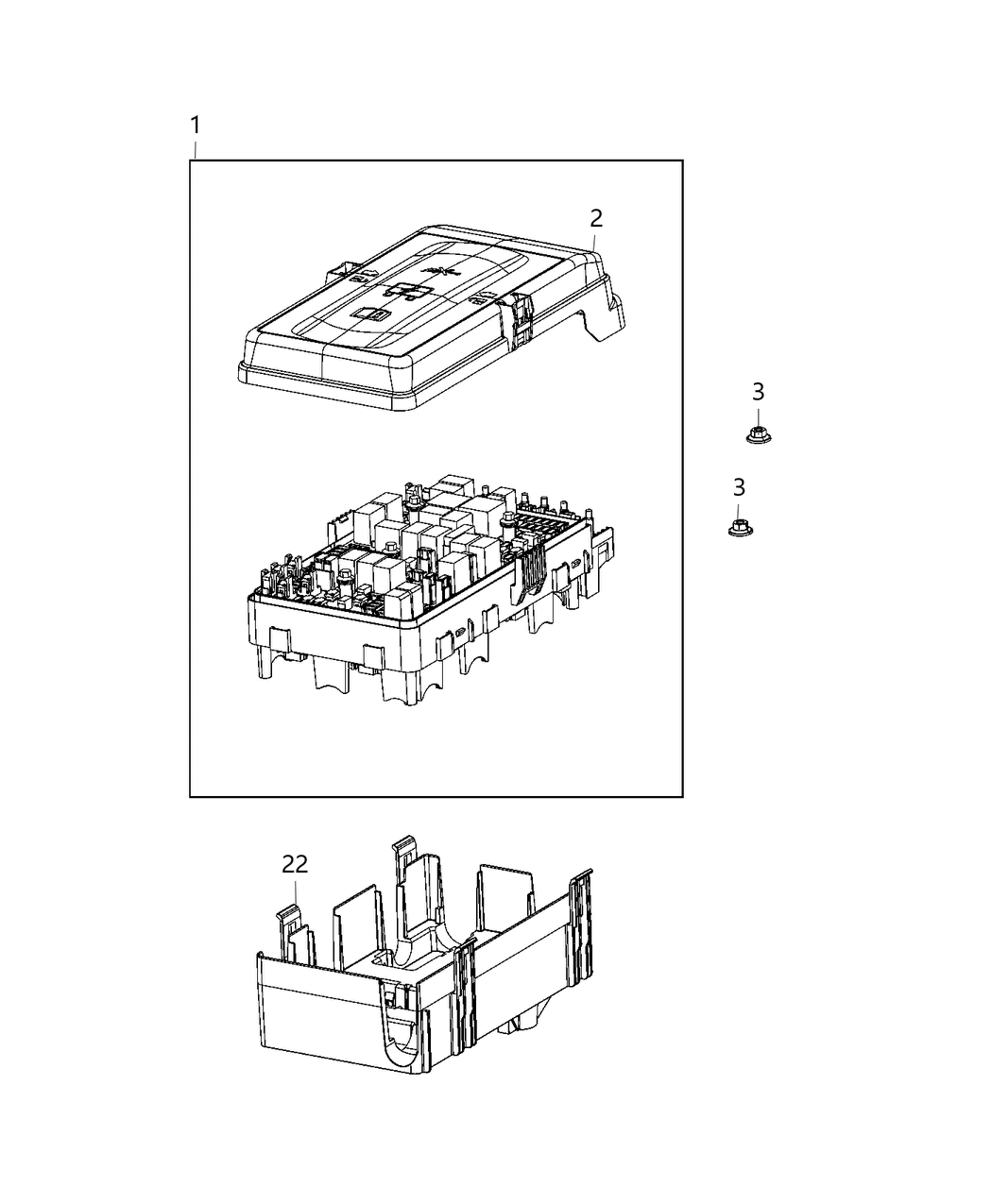 68481779AB - Genuine Mopar Pre Fuse Block