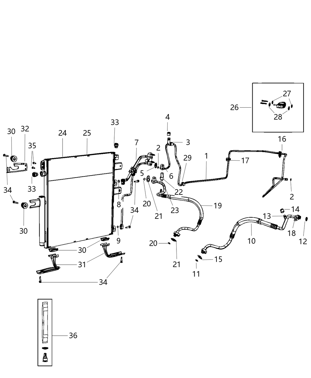 52014588AA - Genuine Mopar Cooler-CONDENSER And Trans Cooler