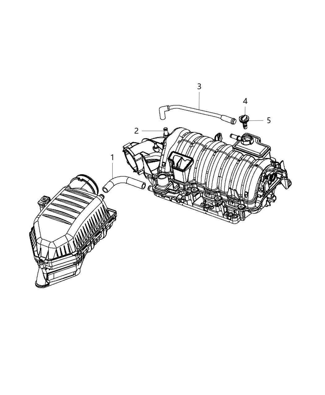68360927AB - Genuine Mopar Hose-Make Up Air