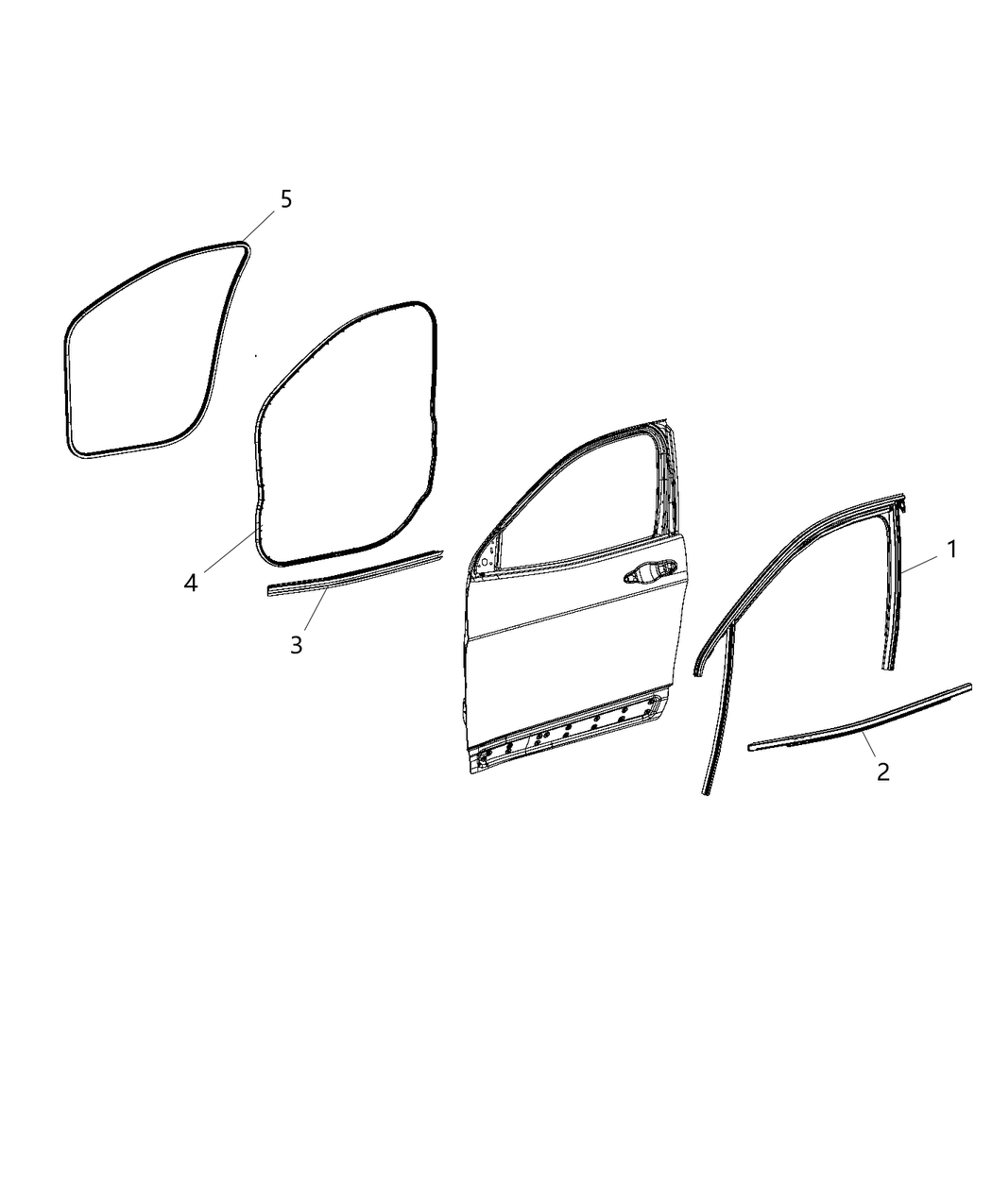 68486165AA - Genuine Mopar WEATHERST-Front Door Opening
