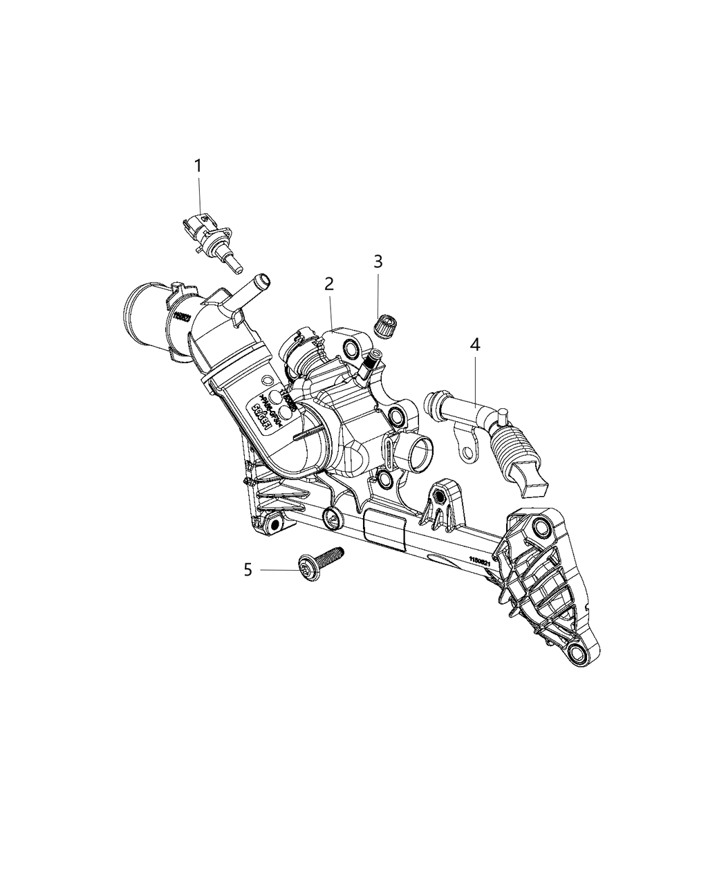 5281904AA - Genuine Jeep Tube-EGR