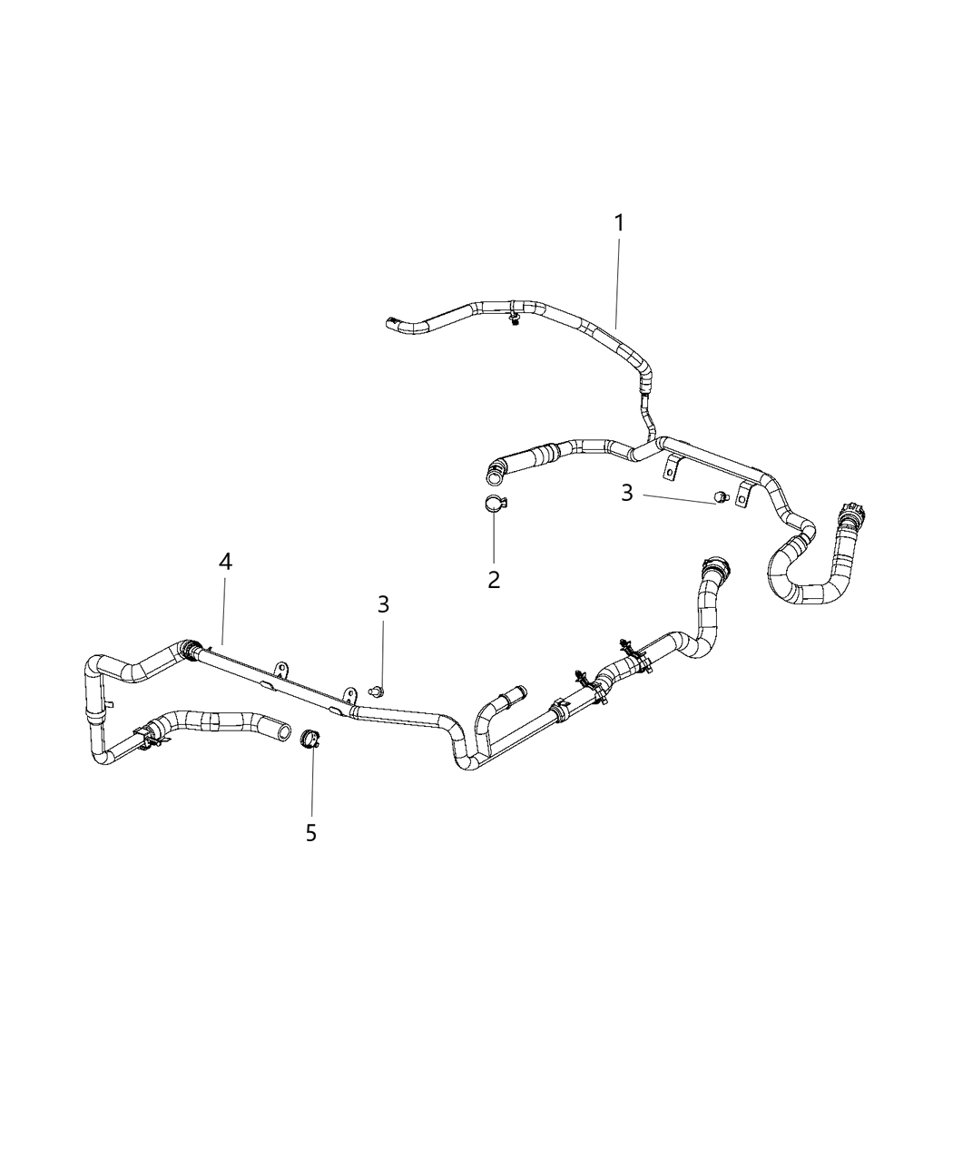 68104966AD - Genuine Mopar Hose-Heater Supply