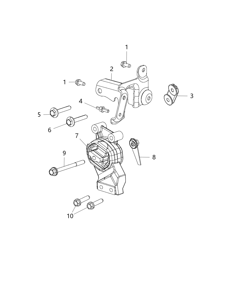 5038876AA - Genuine Mopar Bracket-Engine Mount
