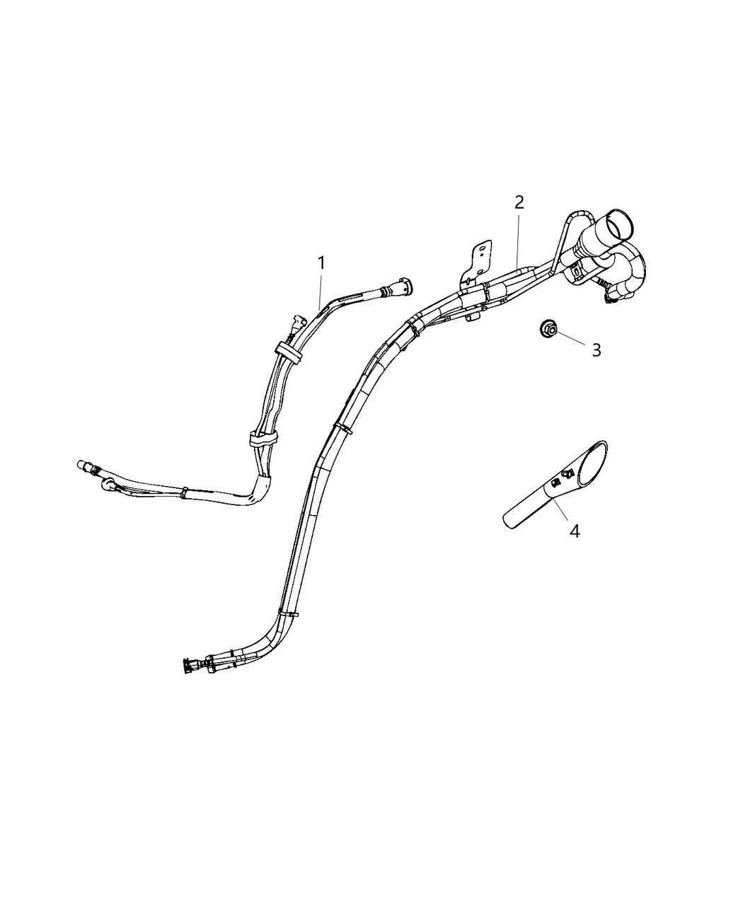 68377770AD - Genuine Mopar Fuel Filler Tube