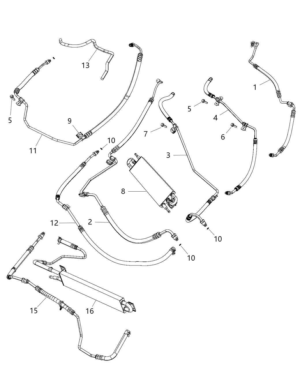 5154791AA - Genuine Mopar Hose-Power Steering Return