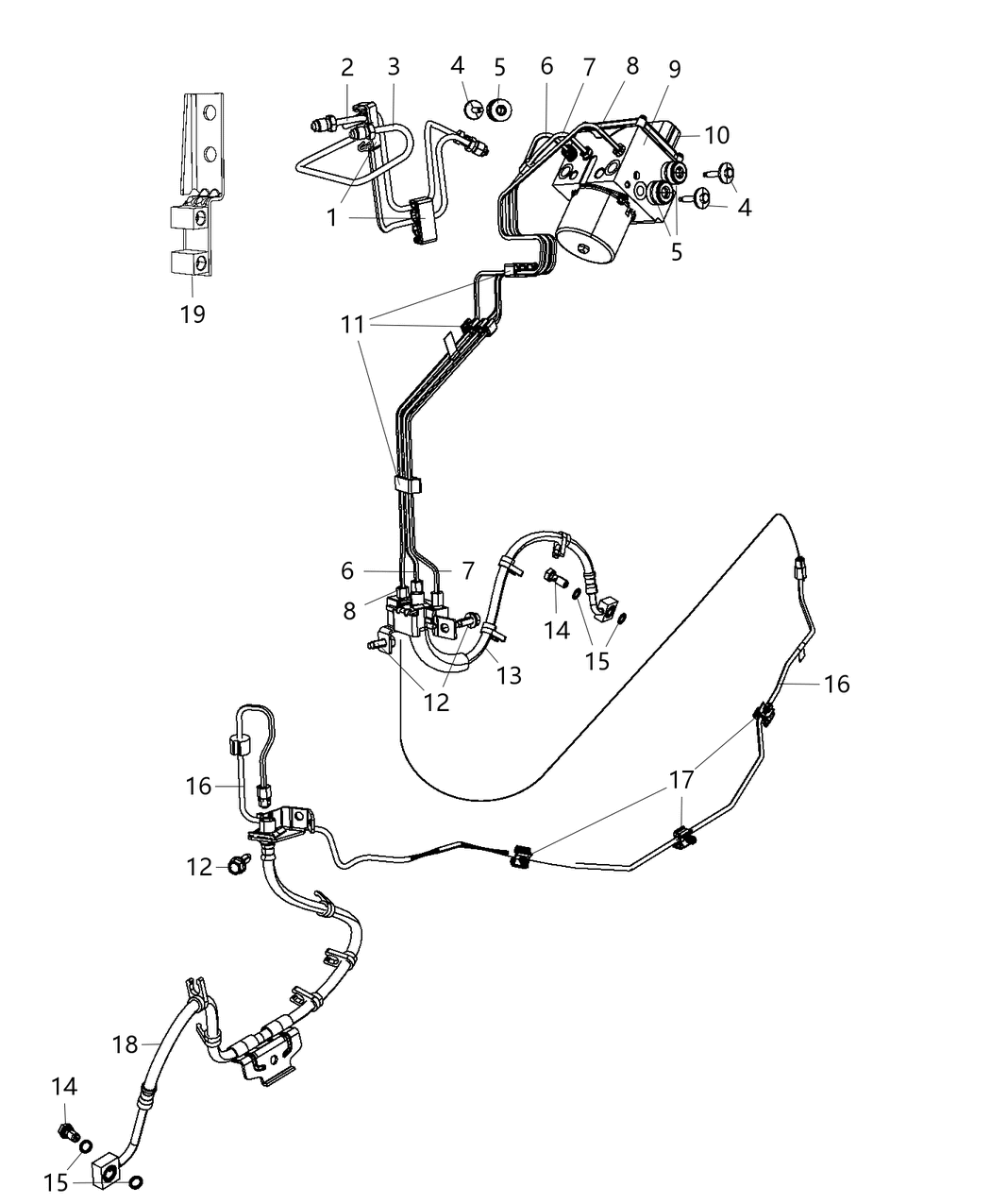 68347099AC - Genuine Mopar Anti-Lock Brake System Module