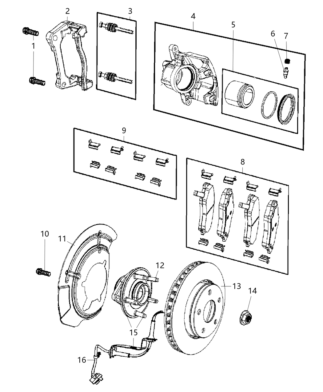 2AMVH398AA - Genuine Mopar Brake Hub And Bearing