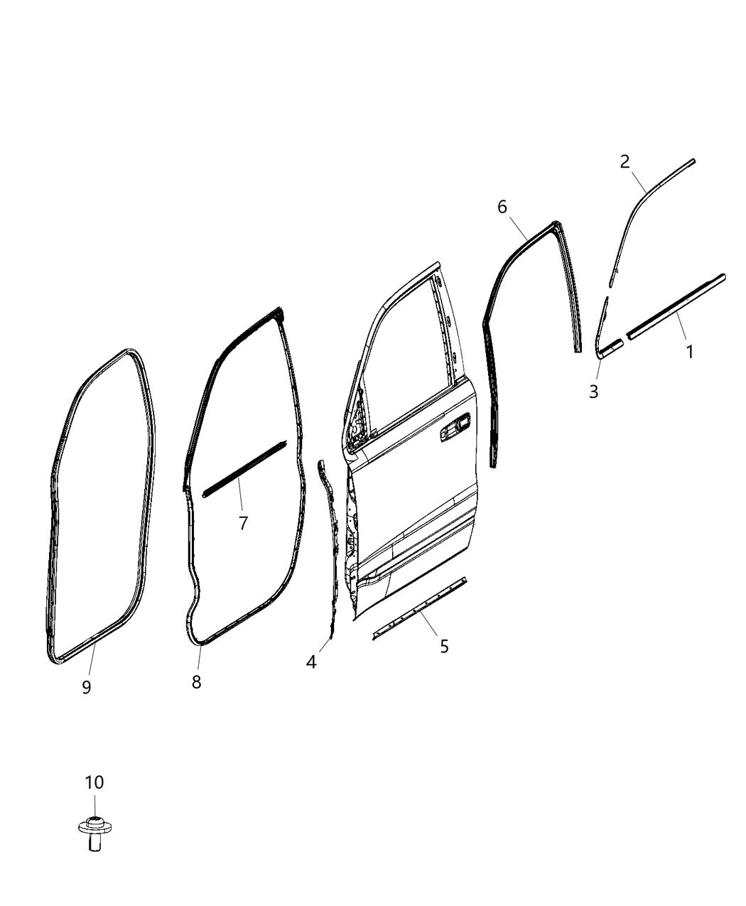 68348680AG - Genuine Mopar Day Light Opening