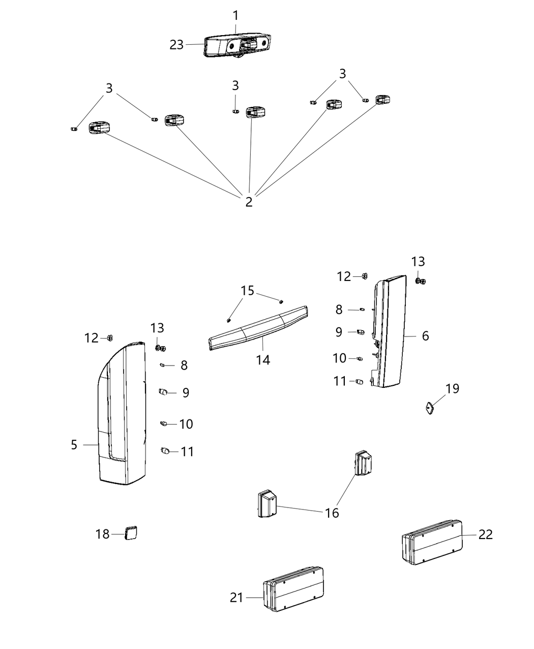 68169778AC - Genuine Mopar Lamp-Tail