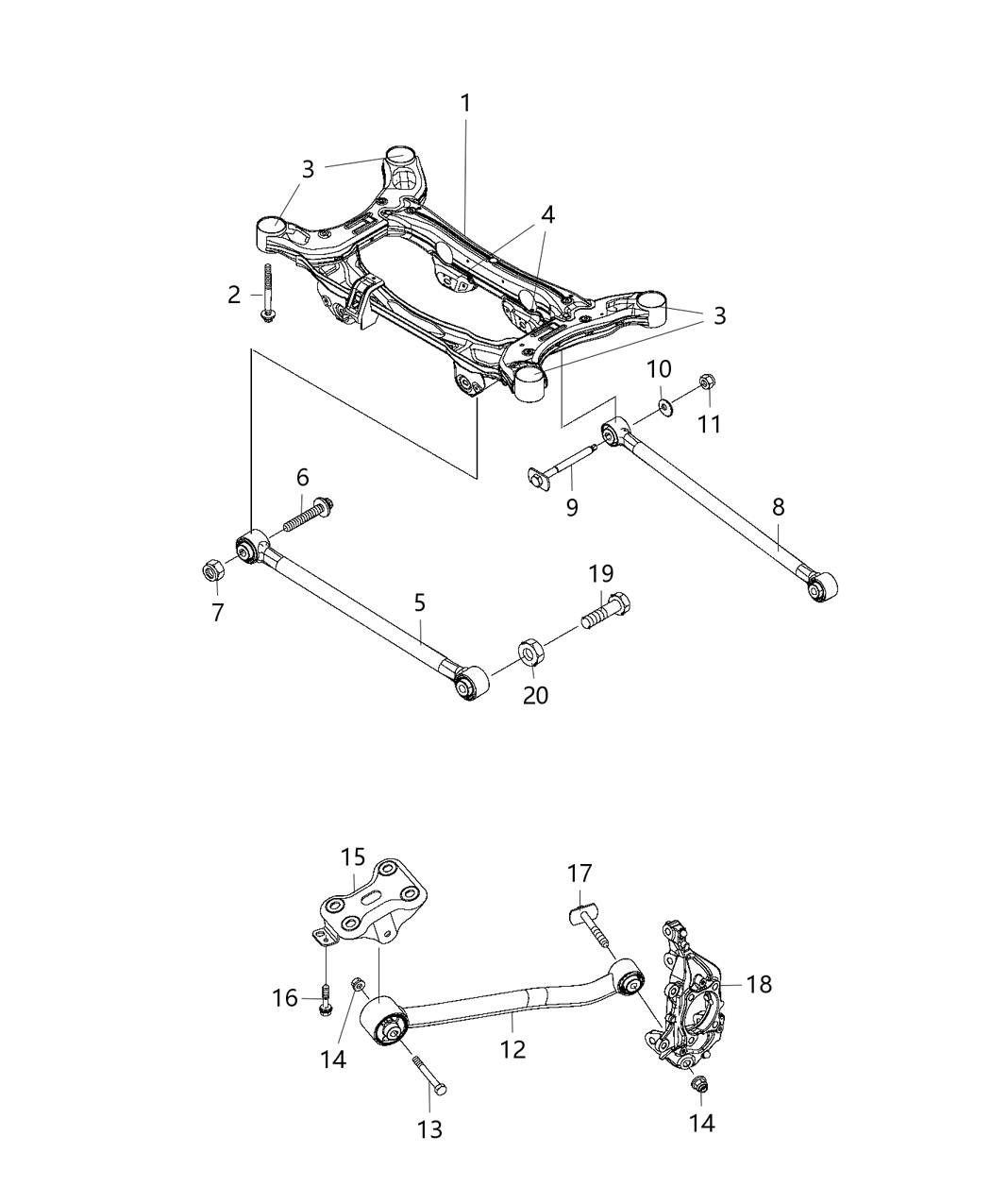 68302143AB - Genuine Mopar ISOLATOR-CROSSMEMBER