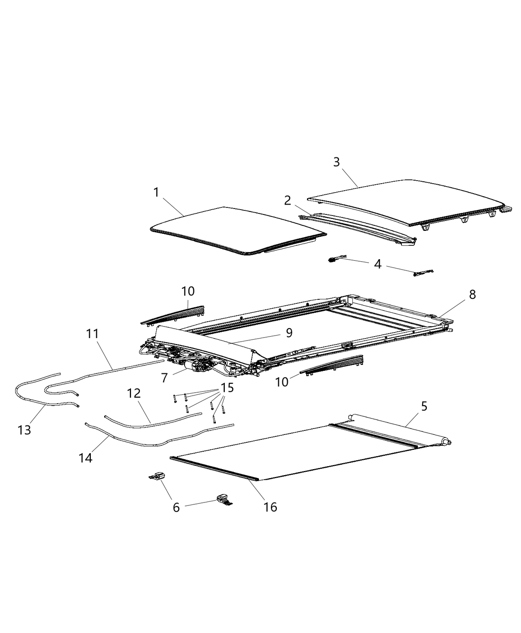 68359578AA - Genuine Mopar Glass-SUNROOF