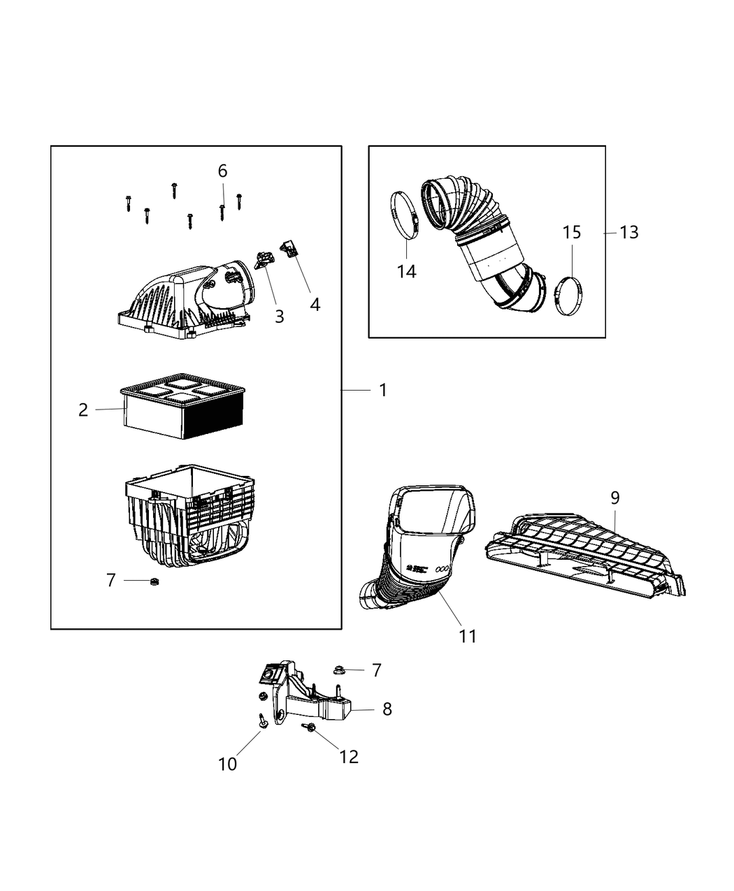 68321028AA - Genuine Mopar Ambient Air Duct
