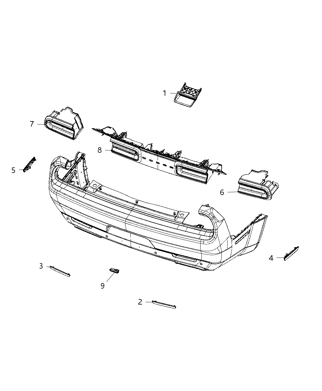 68465835AA - Genuine Mopar Lamp-Tail Stop Backup