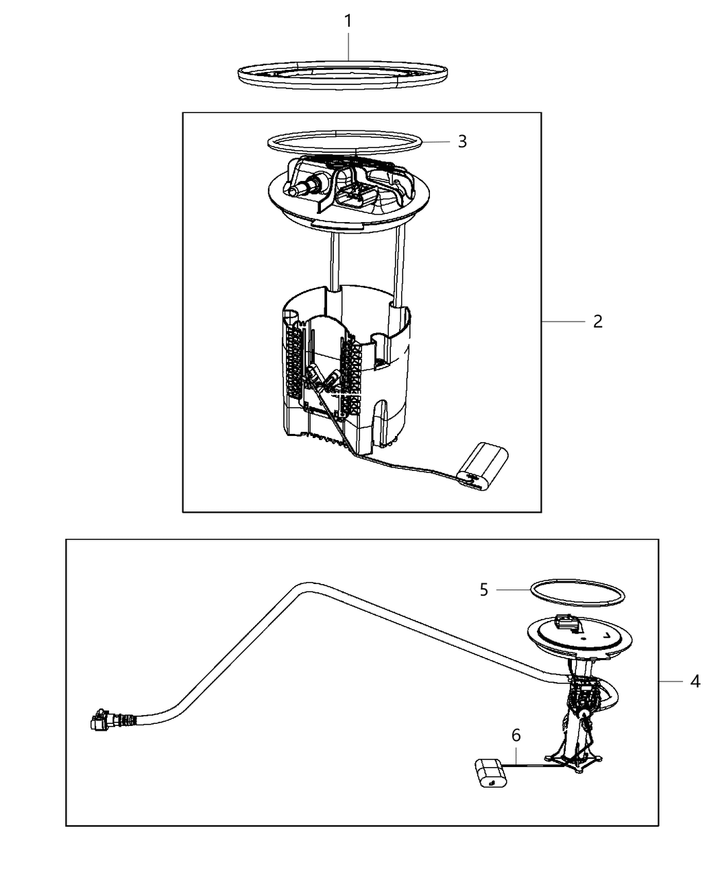 68477870AA - Genuine Mopar Fuel Pump/Level Unit Module Kit