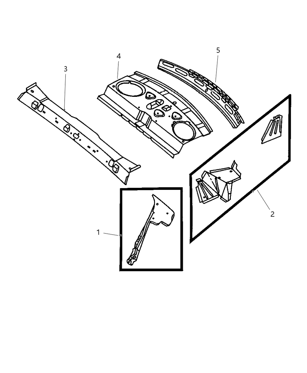 4878827AC - Genuine Mopar Panel-Rear Shelf