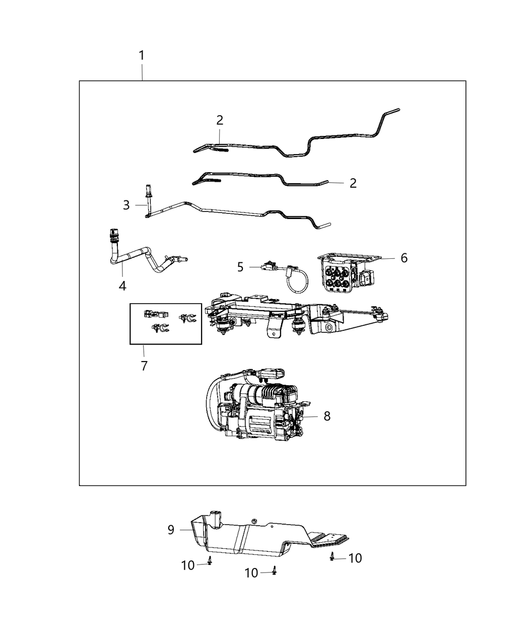 68496113AB - Genuine Mopar COMPRESSO-Air Suspension