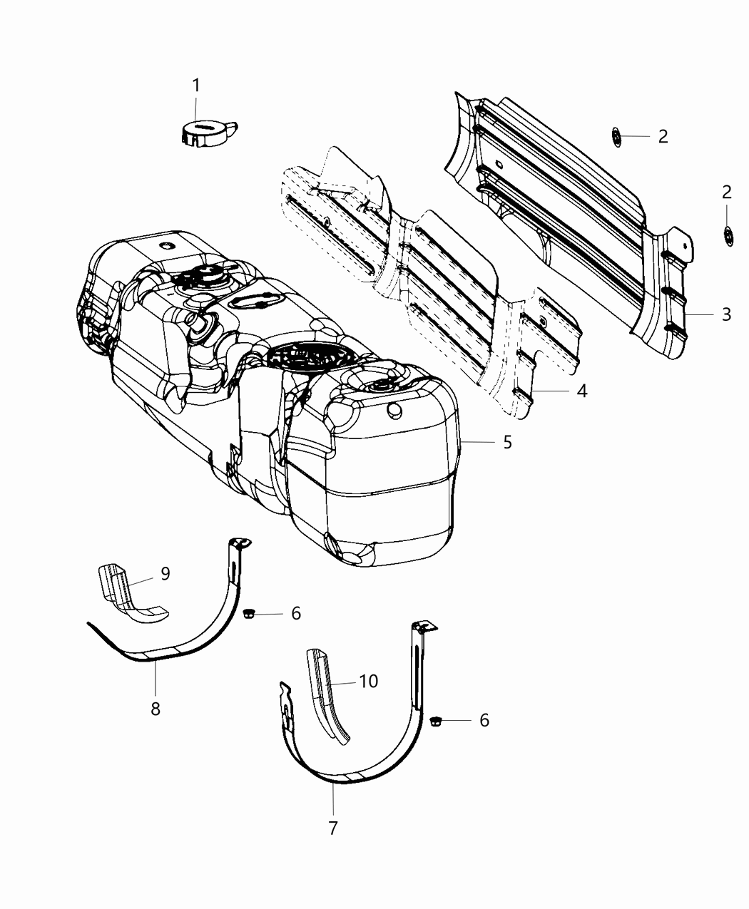 68397067AB - Genuine Mopar Shield-Fuel Tank Heat