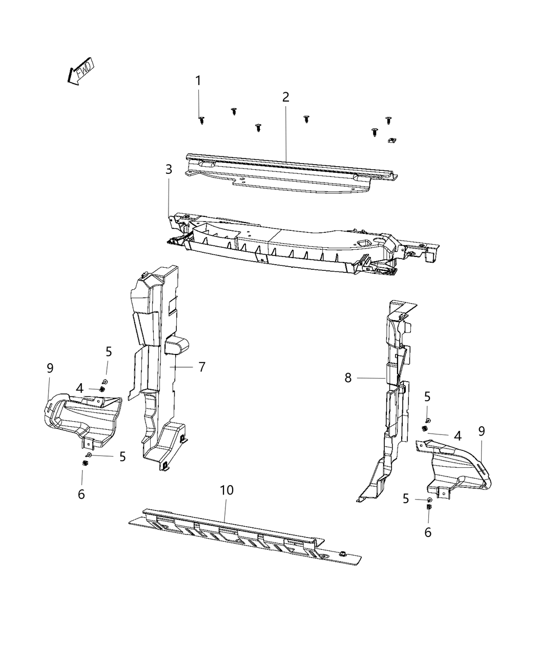 68306504AA - Genuine Mopar BAFFLE-Air Inlet