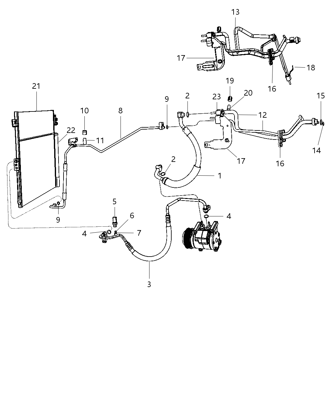 55038059AF - Genuine Mopar Line-A/C Liquid
