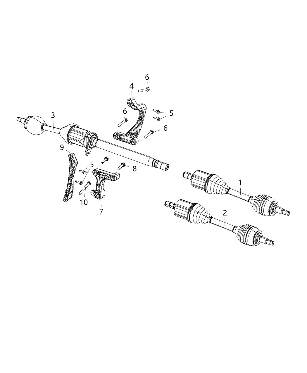 68291658AA - Genuine Mopar Axle Half Shaft
