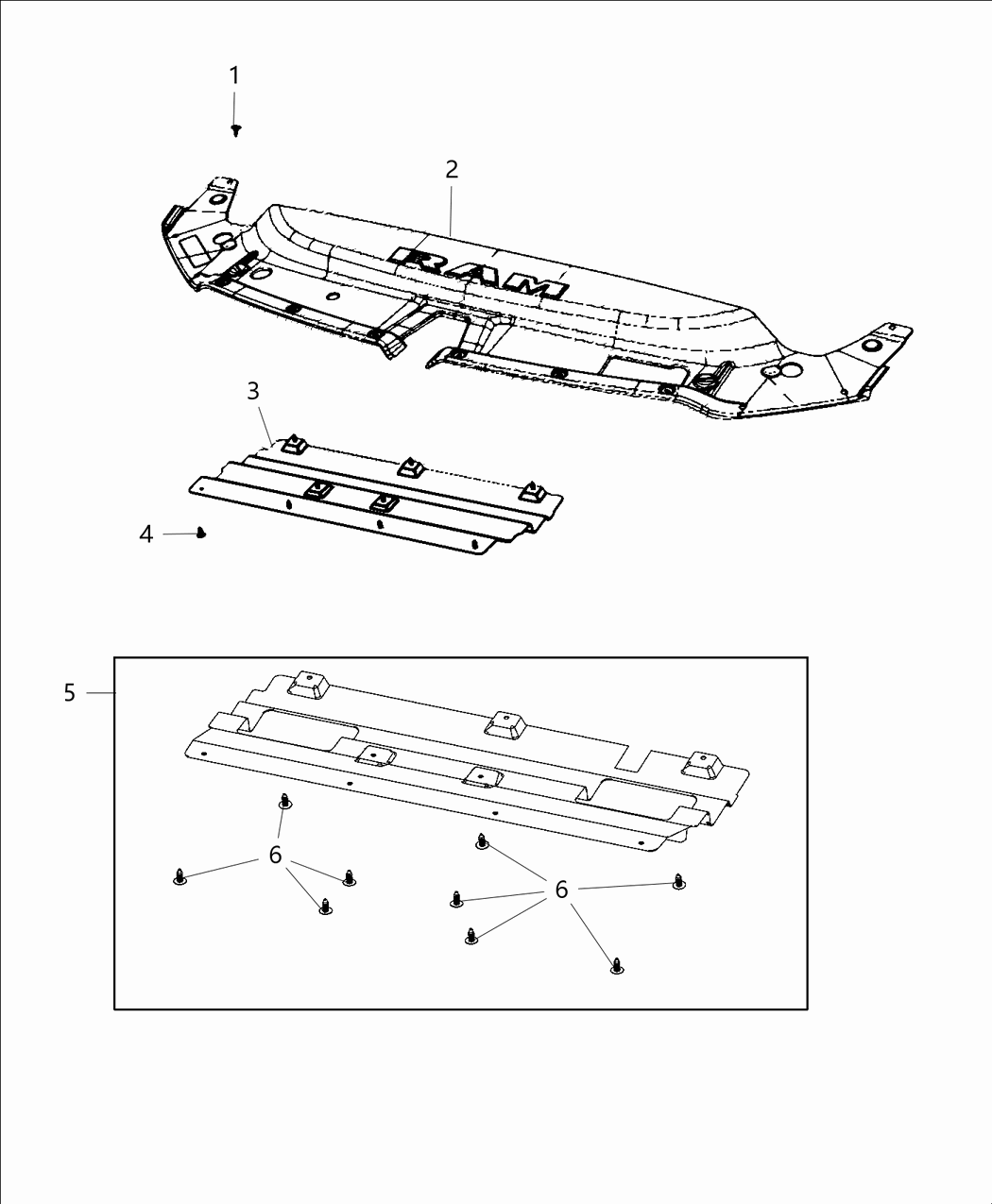 68443576AA - Genuine Mopar Seal-Radiator Lower
