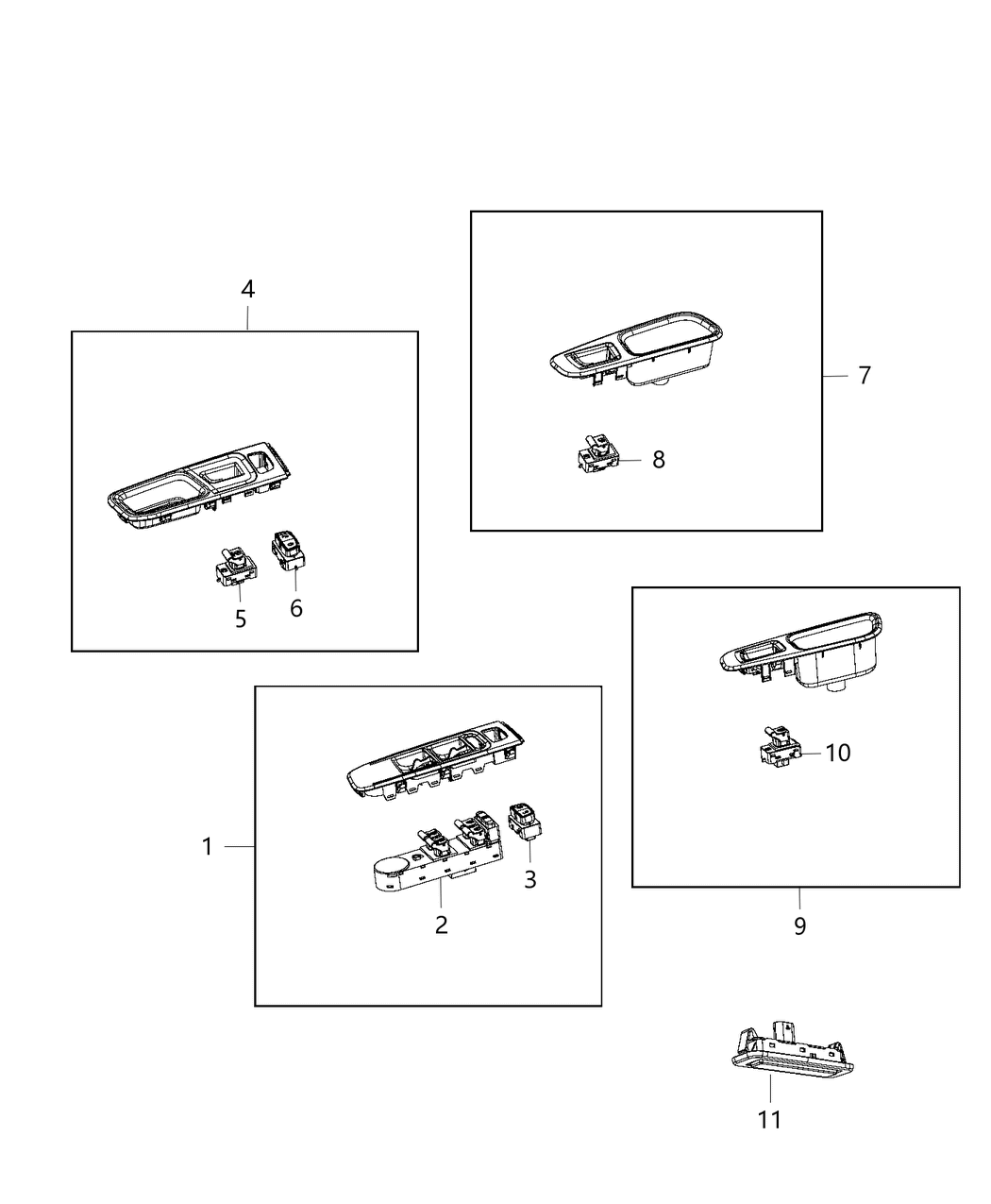68336137AA - Genuine Mopar Switch-Deck Lid Release