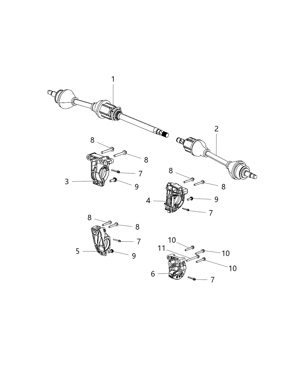 68287867AB - Genuine Mopar Axle Half Shaft