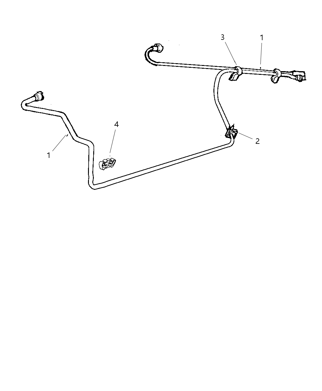 52020514AB - Genuine Mopar Fuel Line Tube