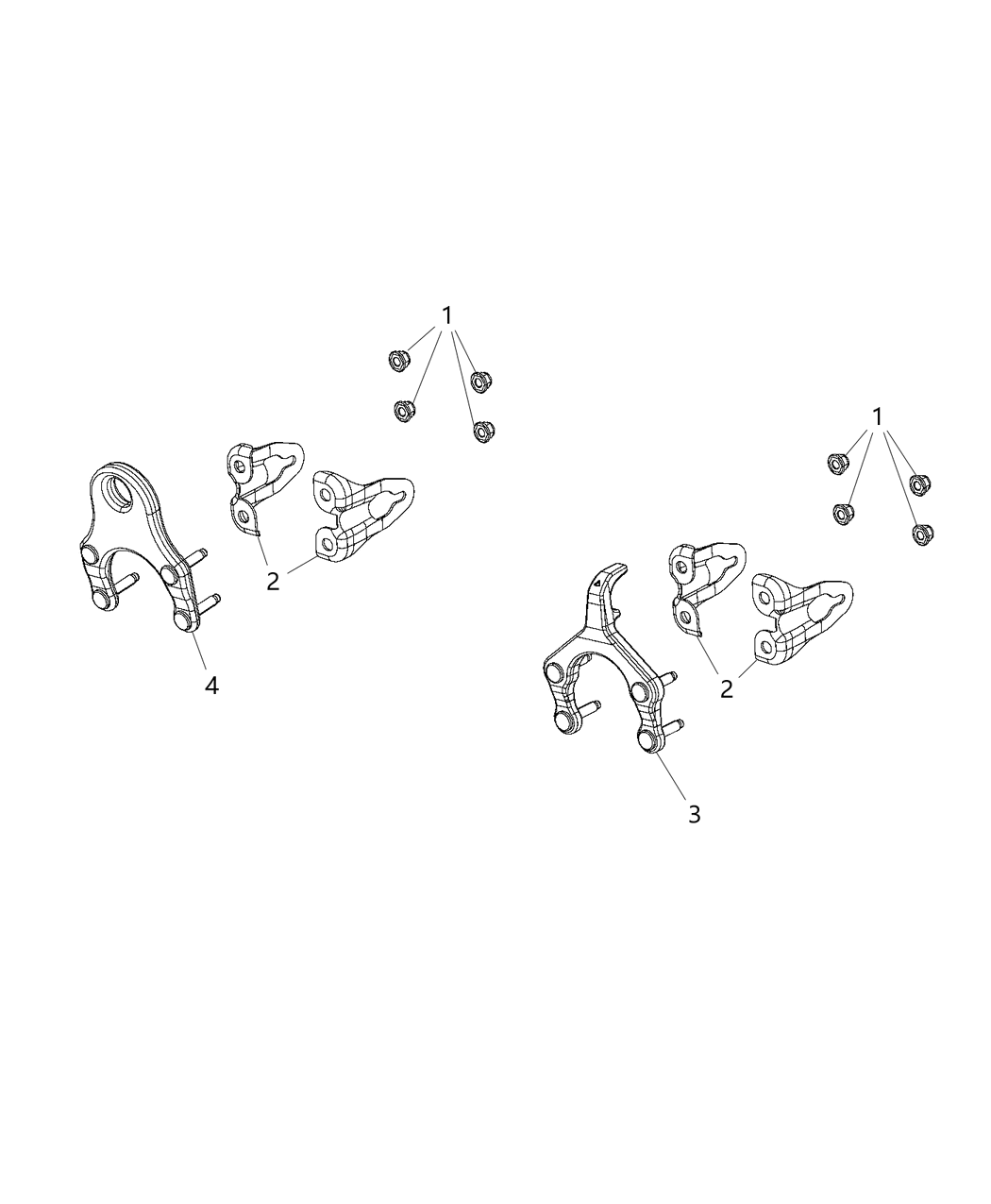 68351157AA - Genuine Mopar Bracket-Tow Hook