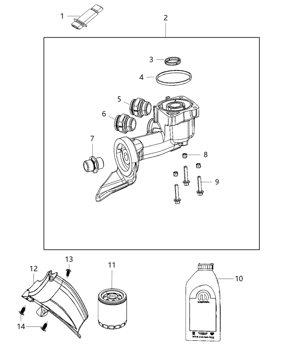 53011252AB - Genuine Mopar Engine Oil Filter
