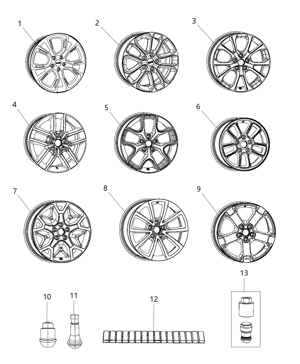 6XJ072XFAA - Genuine Mopar Aluminum Wheel