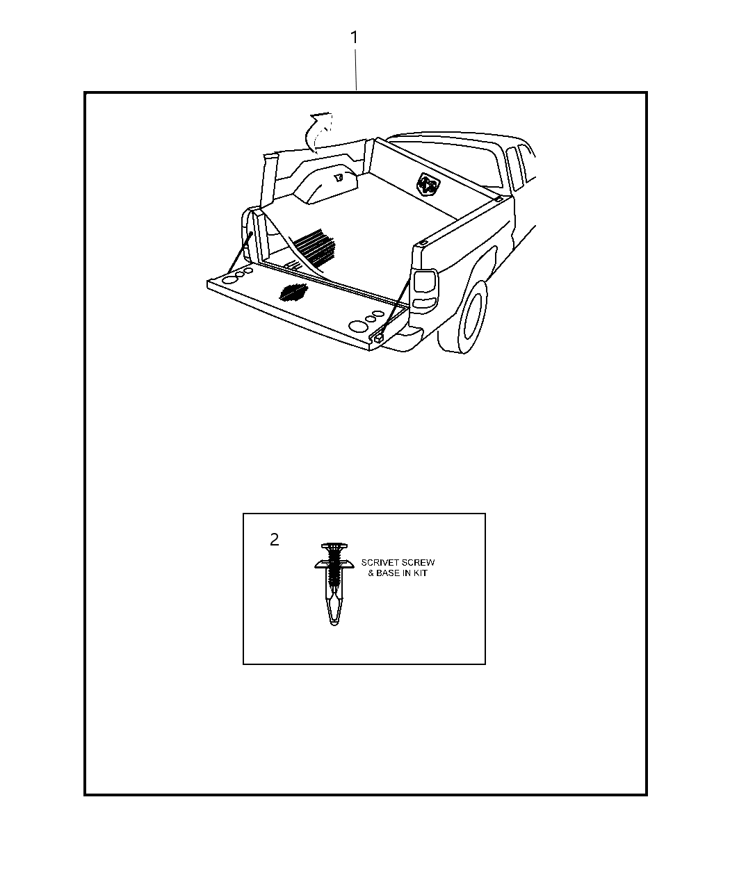 82209118 - Genuine Mopar BEDLINER-Under Rail