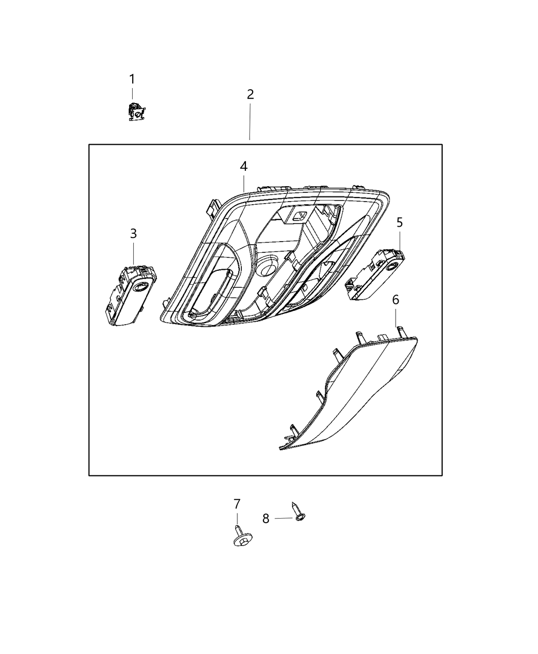 68370833AA - Genuine Mopar Lamp-Overhead Console