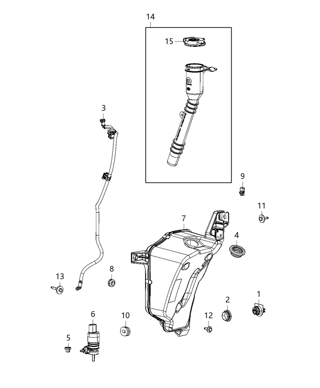 68421922AB - Genuine Mopar Reservoir-Windshield Washer