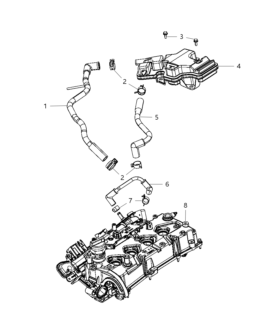 68240777AA - Genuine Mopar Hose-Make Up Air