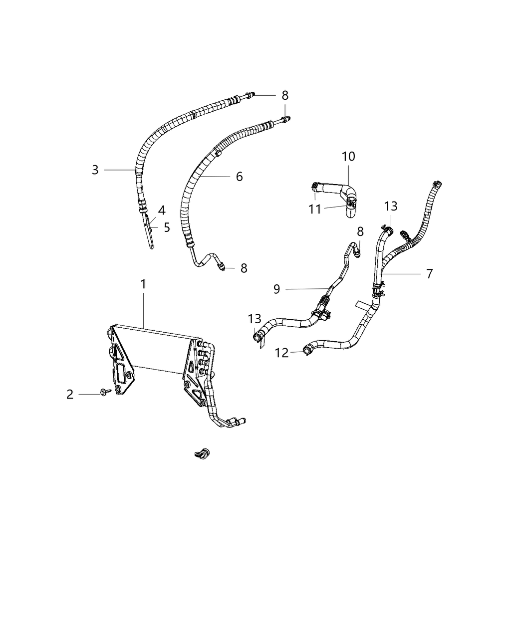 68453714AA - Genuine Mopar Line-Power Steering Return