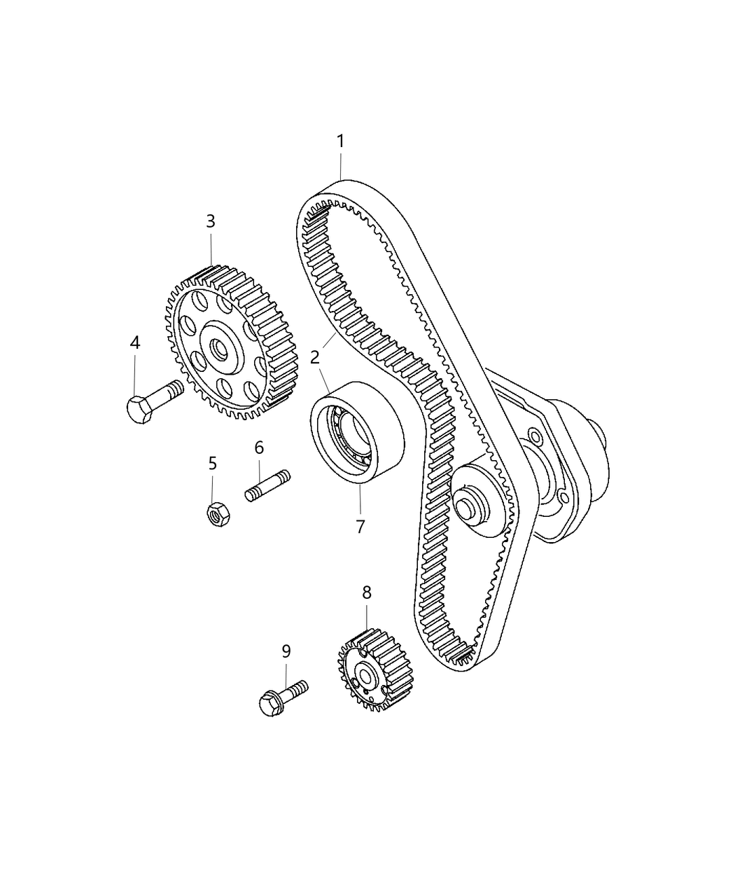 68397710AA - Genuine Mopar TENSIONER-Timing Belt