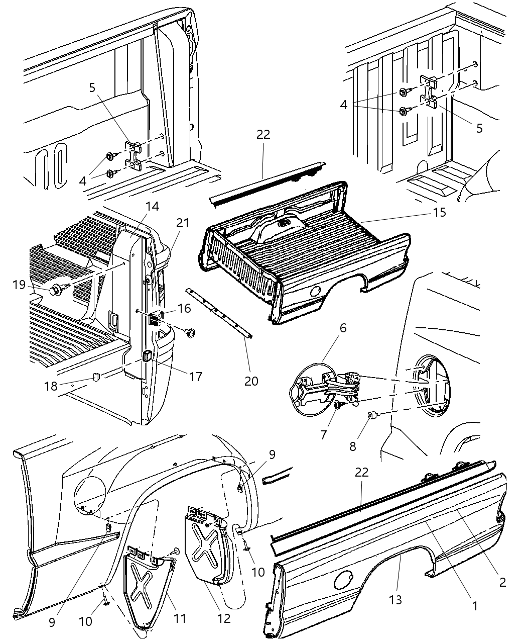 68051438AA - Genuine Mopar Panel-Box Side