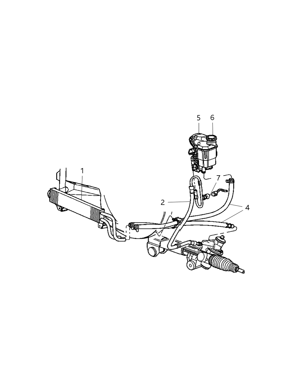55366867AA - Genuine Mopar Line-Power Steering Pressure