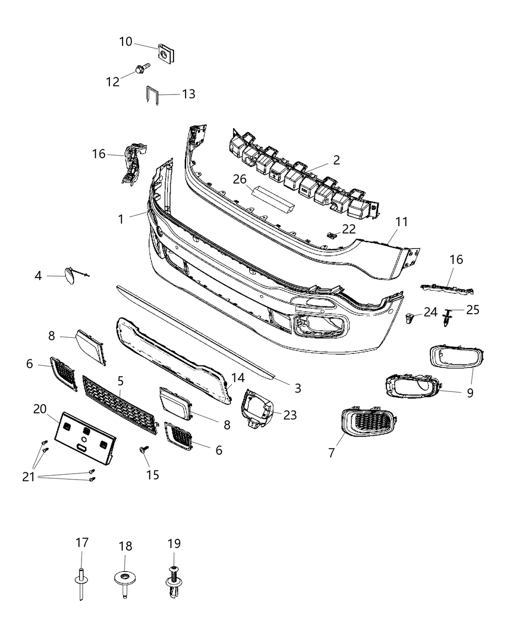 6511622AA - Genuine Mopar Clip-Spring