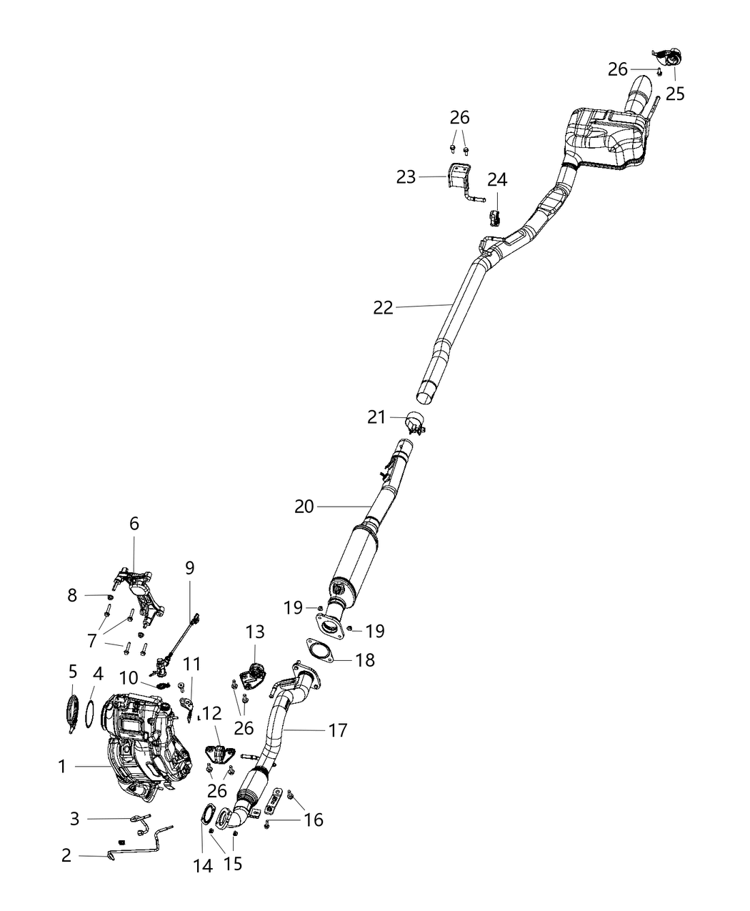 57008676AA - Genuine Mopar Pipe-Exhaust