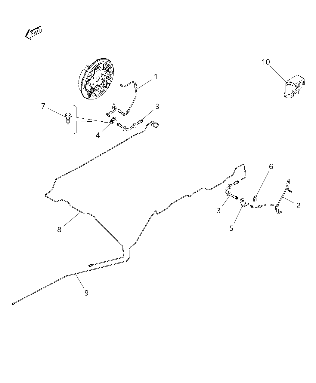 68261875AA - Genuine Mopar Line-Brake
