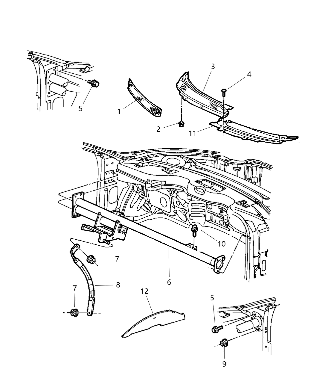 5065016AA - Genuine Mopar Shield-COWL PLENUM