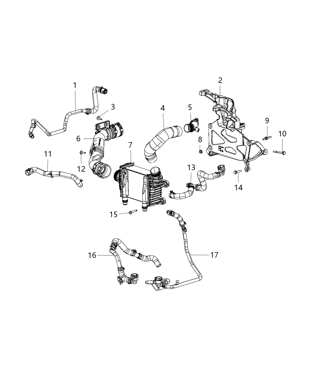 68299338AE - Genuine Mopar Hose-Radiator Inlet