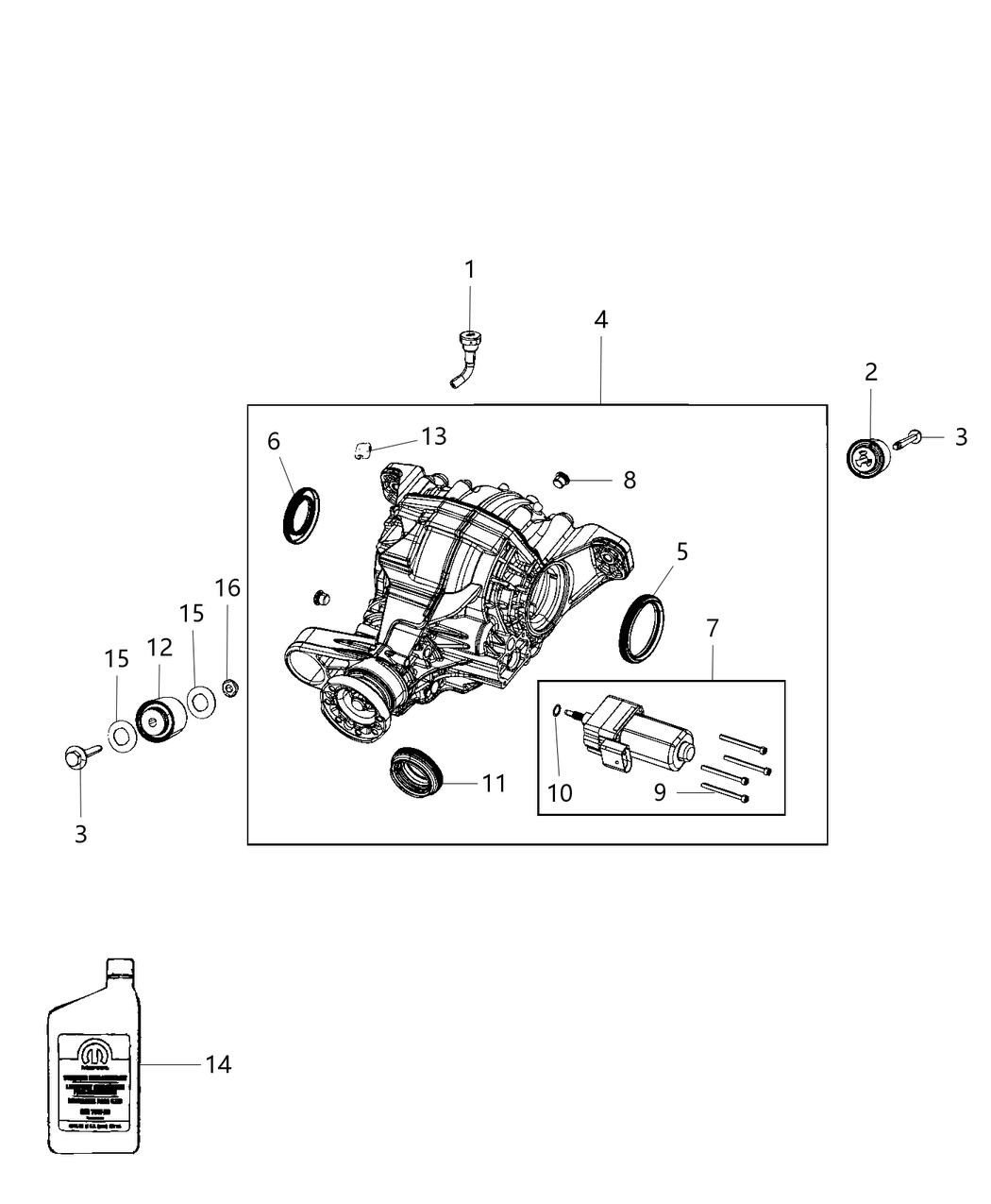 53010813AB - Genuine Mopar Differential-Rear Axle
