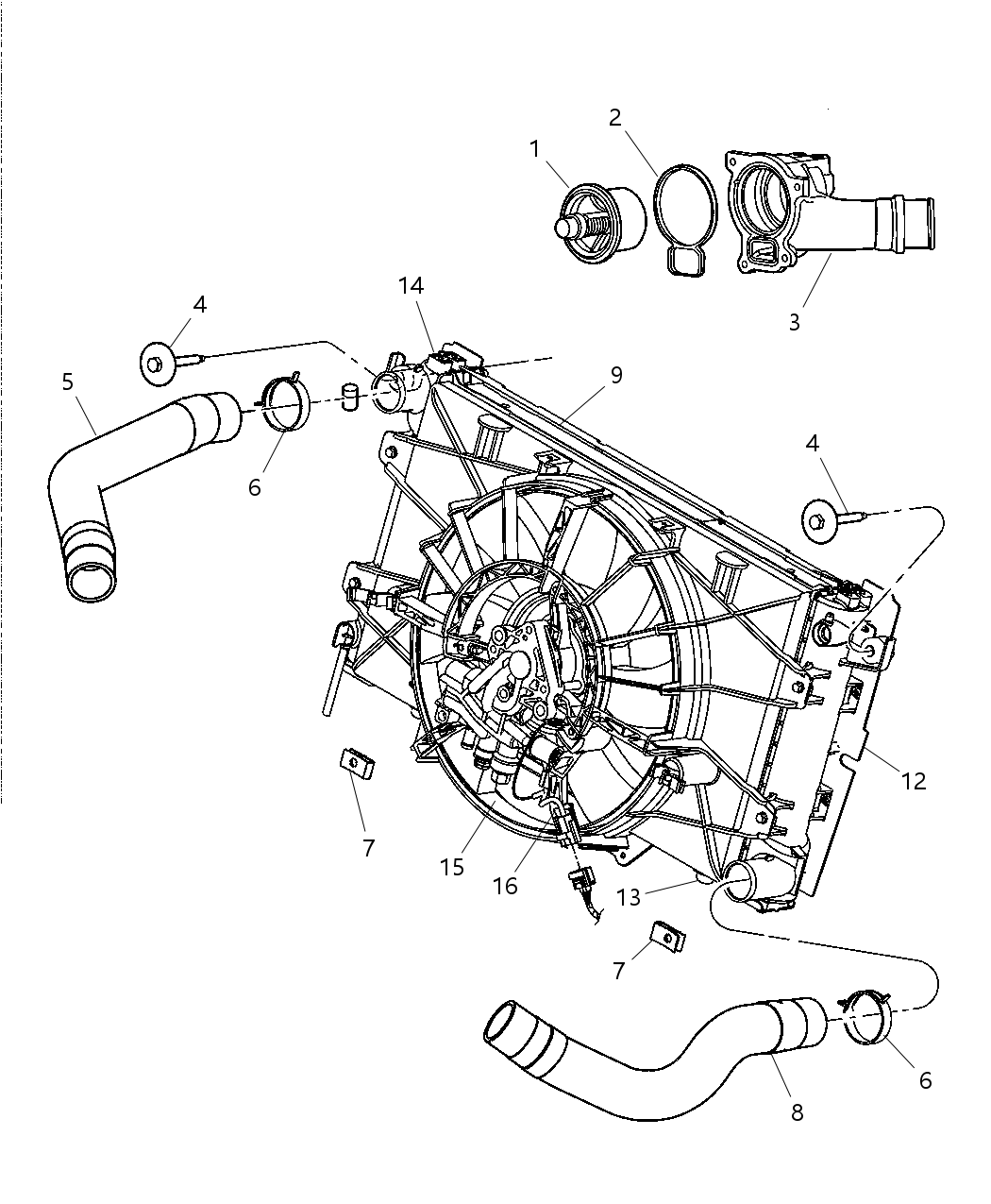 5290099AB - Genuine Mopar Module-Radiator Cooling