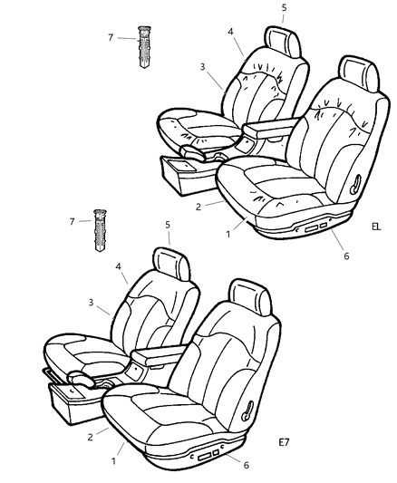 Front Seat - 2000 Dodge Intrepid