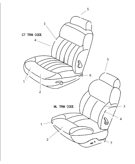 Front Seat - 1997 Dodge Intrepid